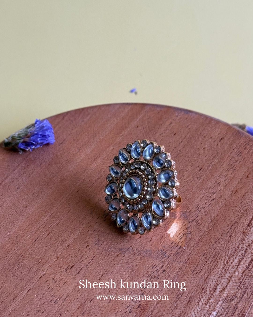 Sheesh Kundan Ring